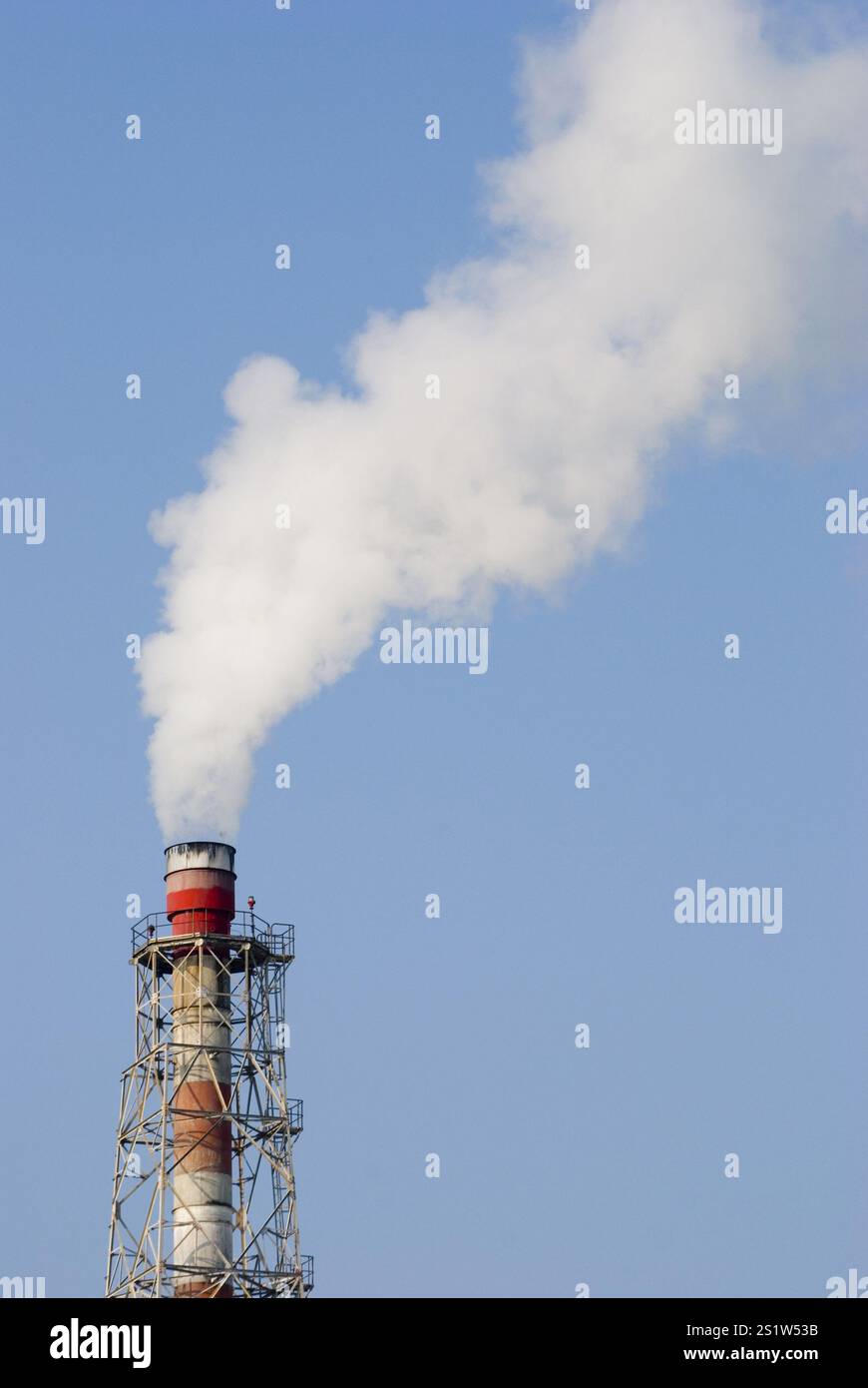 Chimney releasing smoke against clear hi-res stock photography and ...
