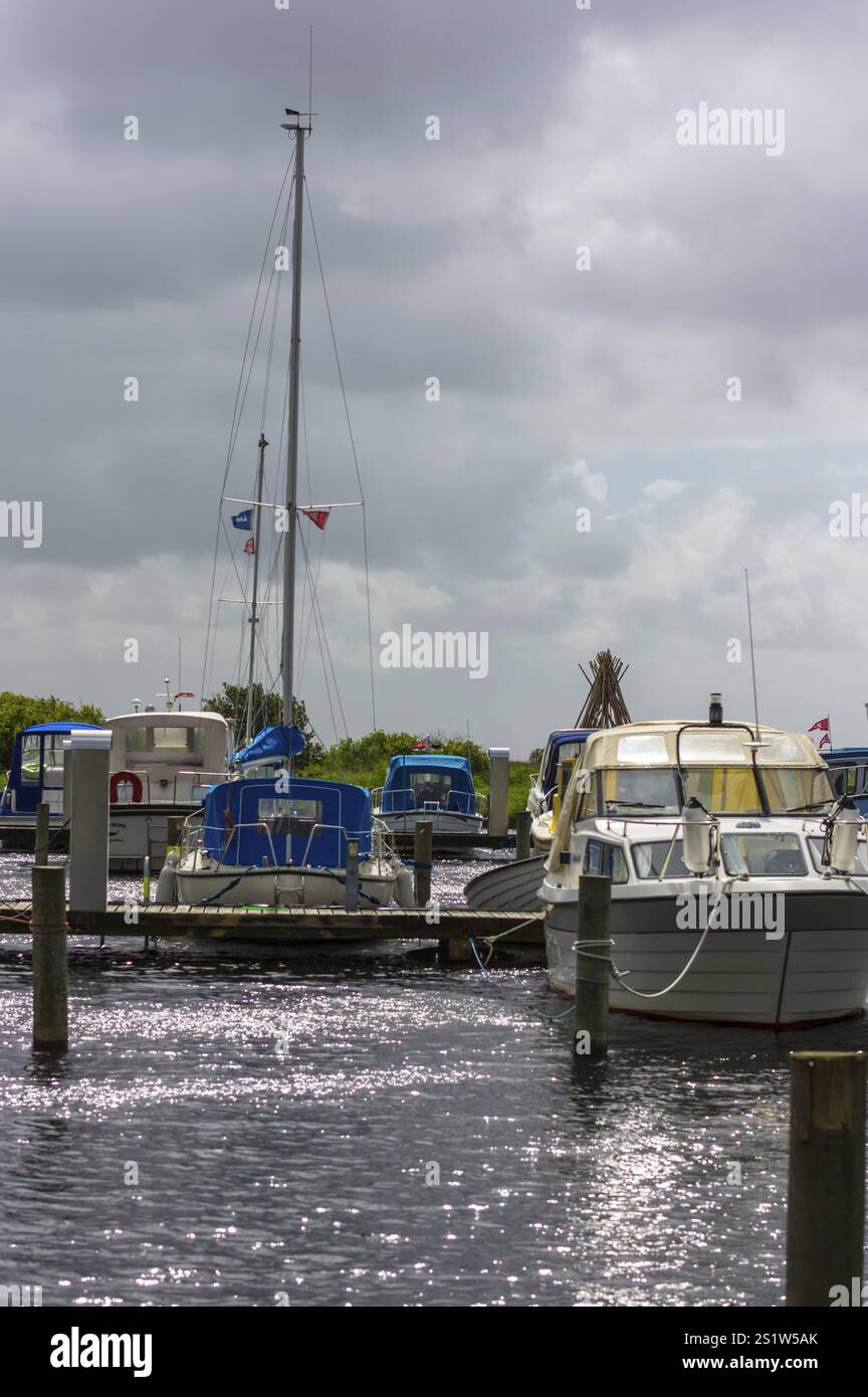 Impression with ship and boat in Denmark in summertime Stock Photo - Alamy