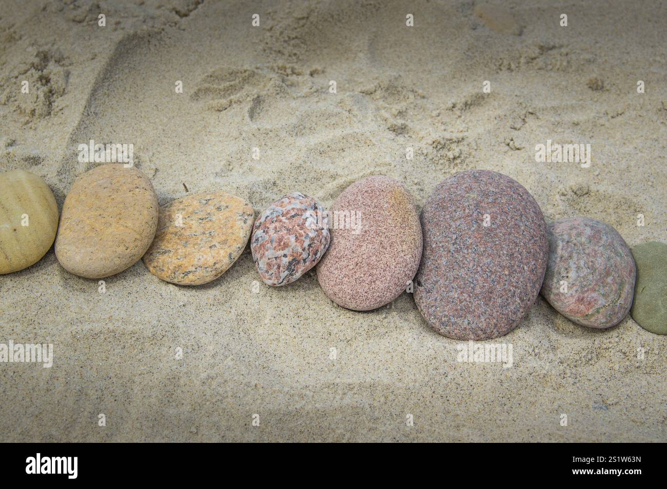 Round pebbles on the beach in Denmark is a symbol for harmony. Stones ...