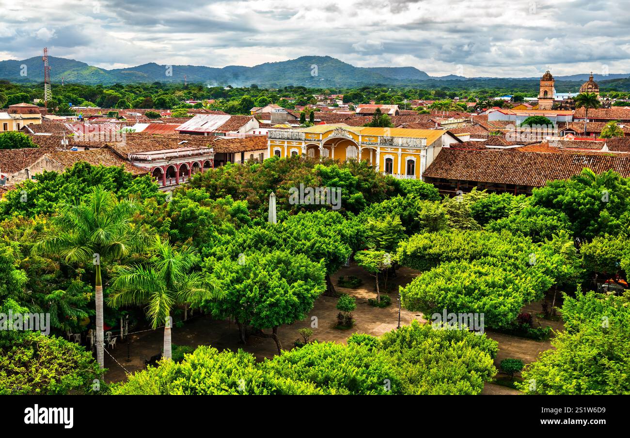 Parque Central, the central square of Granada in Nicaragua, Central ...