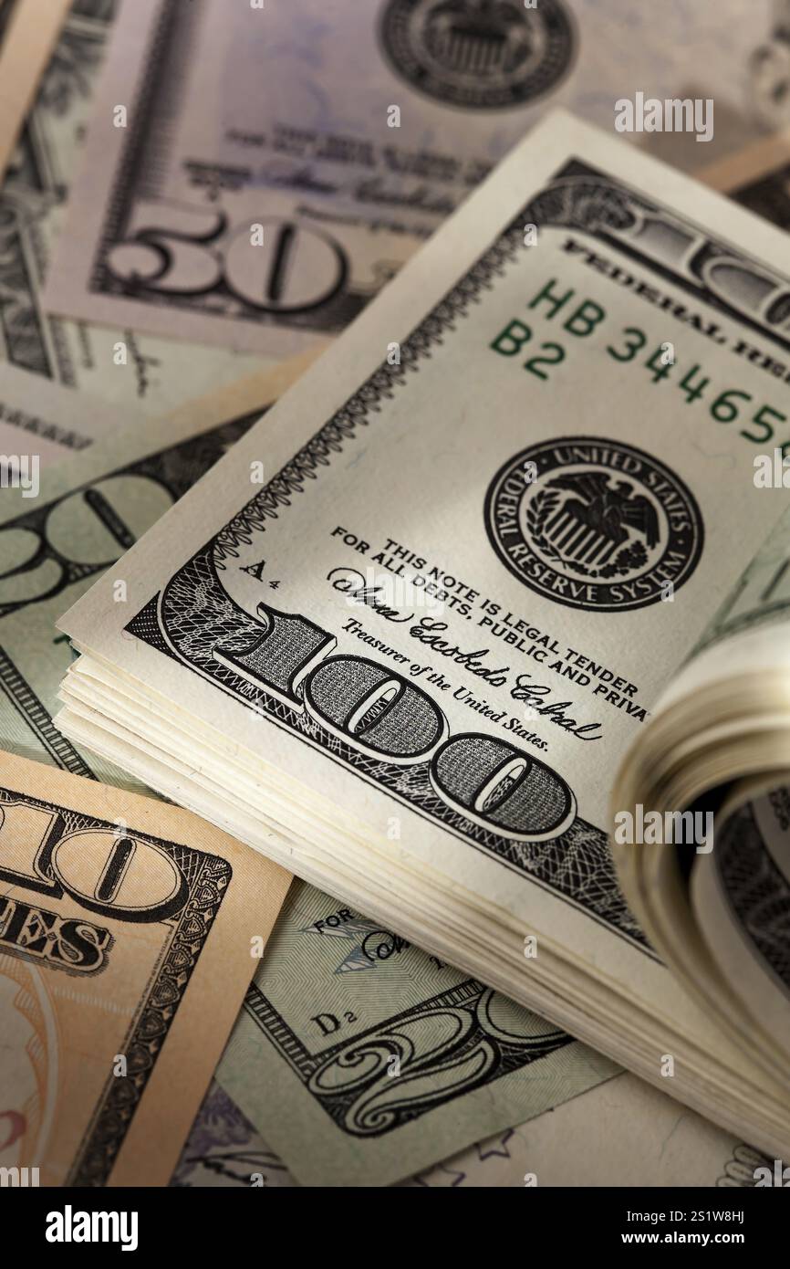 Dollar banknotes. Currency of the USA Stock Photo - Alamy