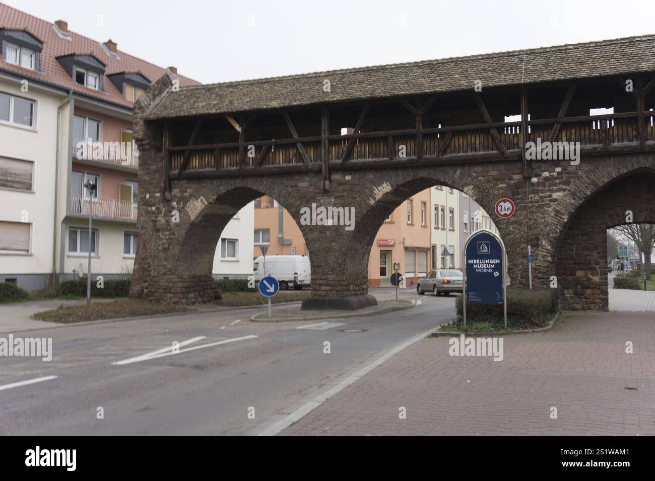 Views in the historic town Worms in Germany with interesting buildings ...