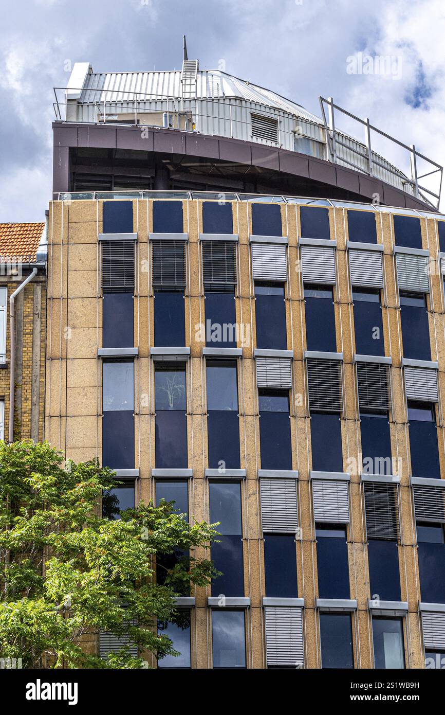 Modern, round Berlin houses facade.modern architecture in the city of ...