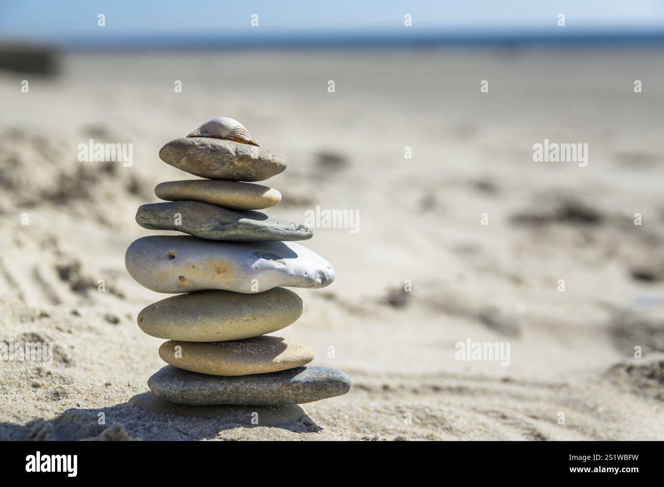 Round pebbles on the beach in Denmark is a symbol for balance. Stones ...
