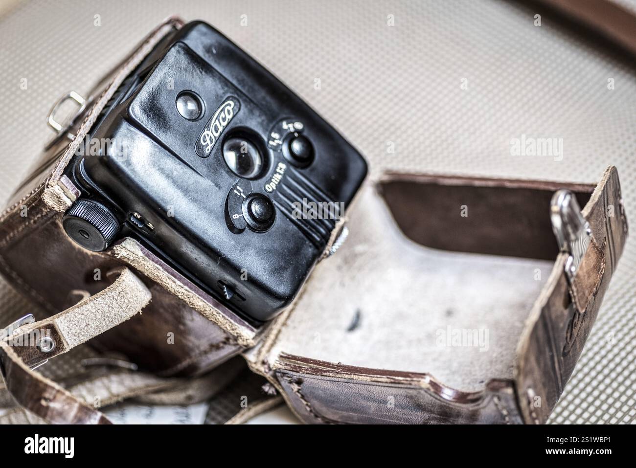 Still life with an old, historic camera in vintage style. Memories from ...