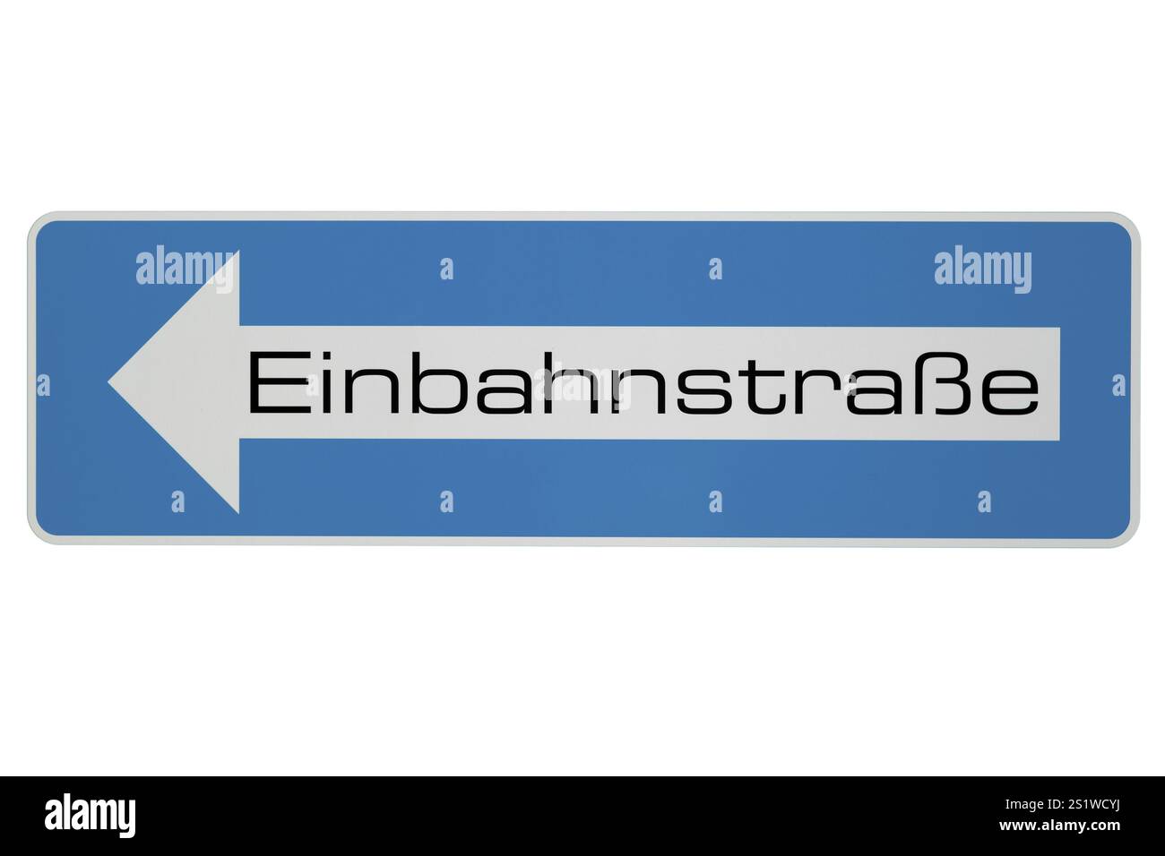 One Way Road Sign - means One Way Road - Sign on white background Stock ...