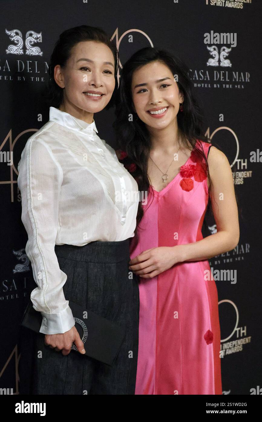 Santa Monica, USA. 04th Jan, 2025. Joan Chen, Audrey Hui, daughter at the 2025 Film Independent ...