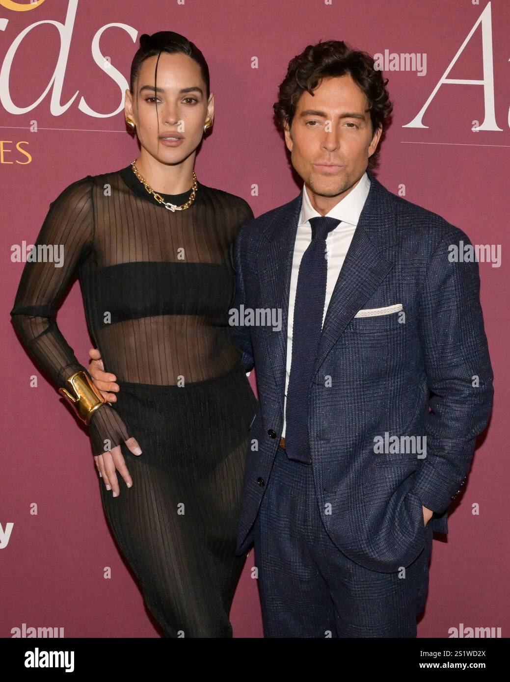 Beverly Hills, California, USA. 03rd Jan, 2025. Adria Arjona and Ivan Pol 2025 WWD Style Awards ...