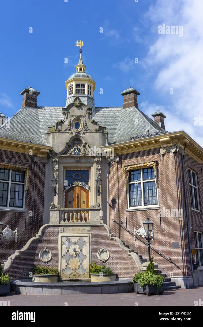 Historic stone house in the Netherlands with little tower and big stone ...