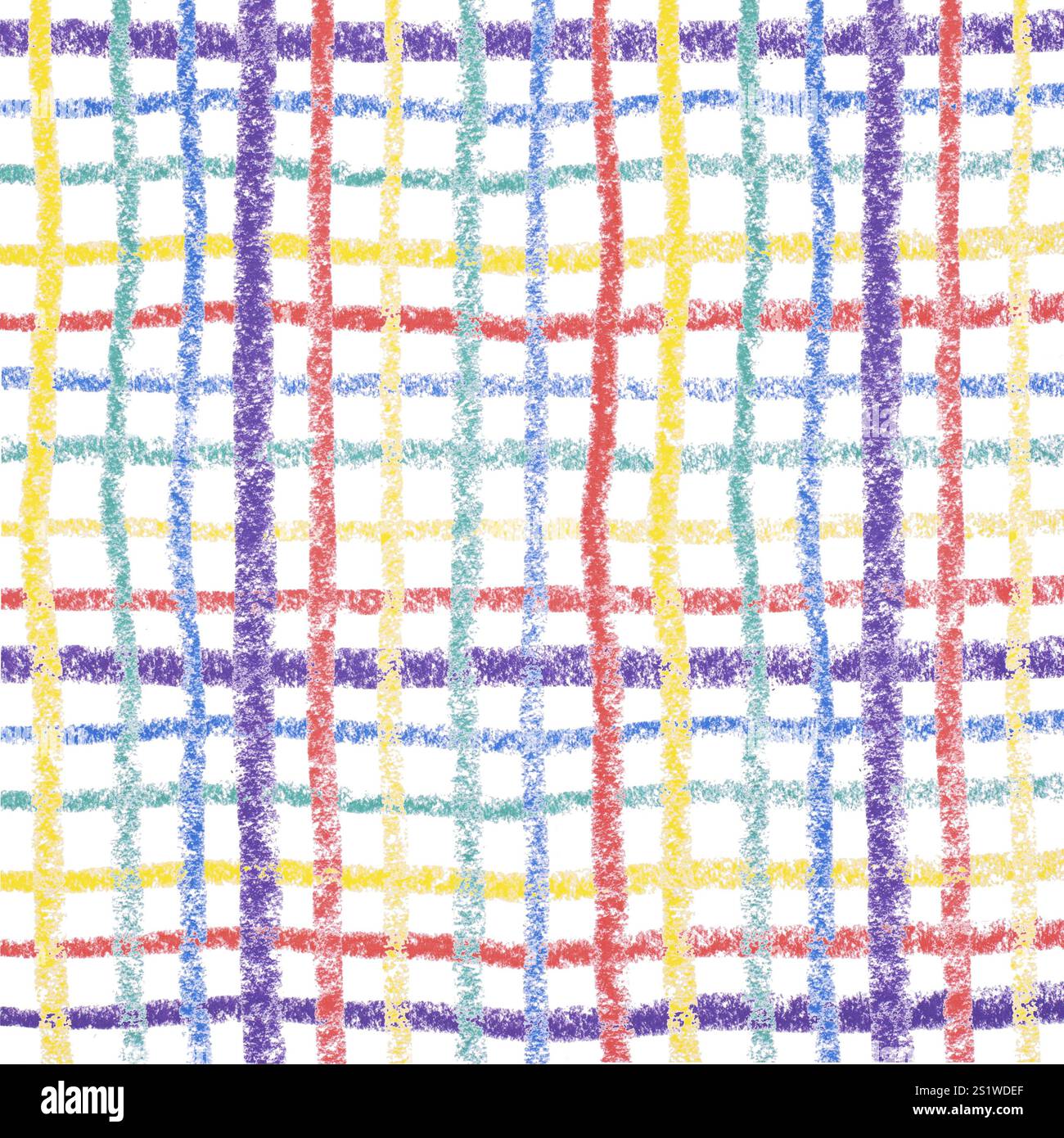Hand drawing colorful crayon lines, isoalated on white background Stock ...