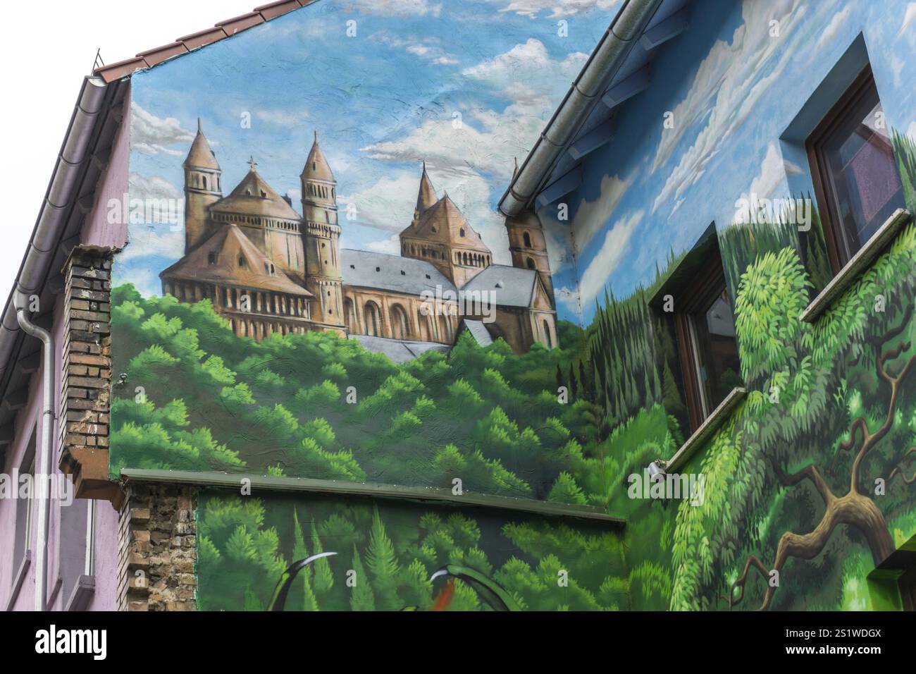 Views in the historic town Worms in Germany with interesting buildings ...