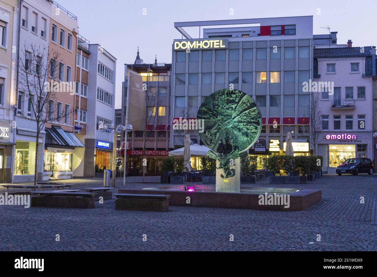Views in the historic town Worms in Germany with interesting buildings ...