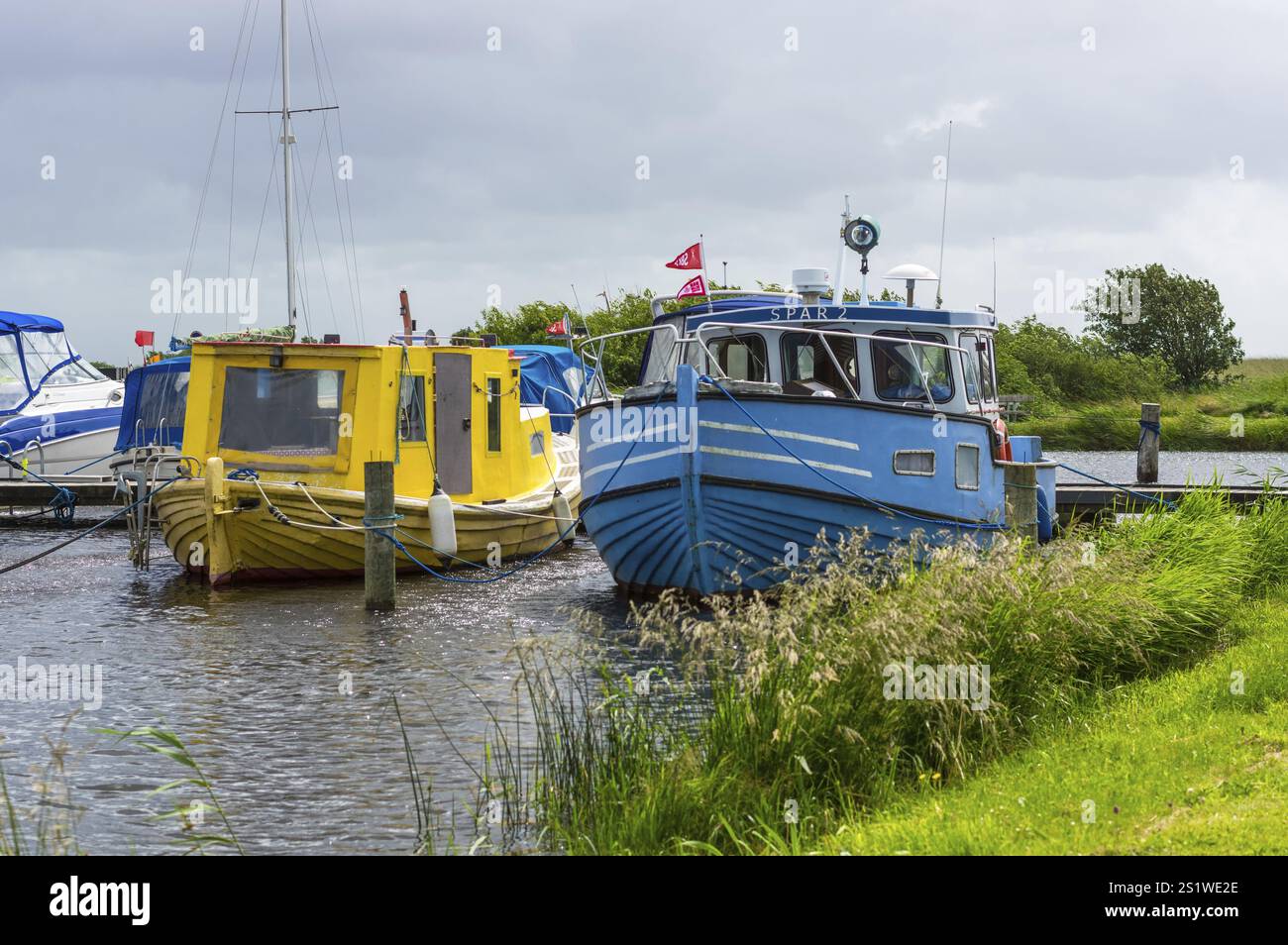 Impression with ship and boat in Denmark in summertime Stock Photo - Alamy