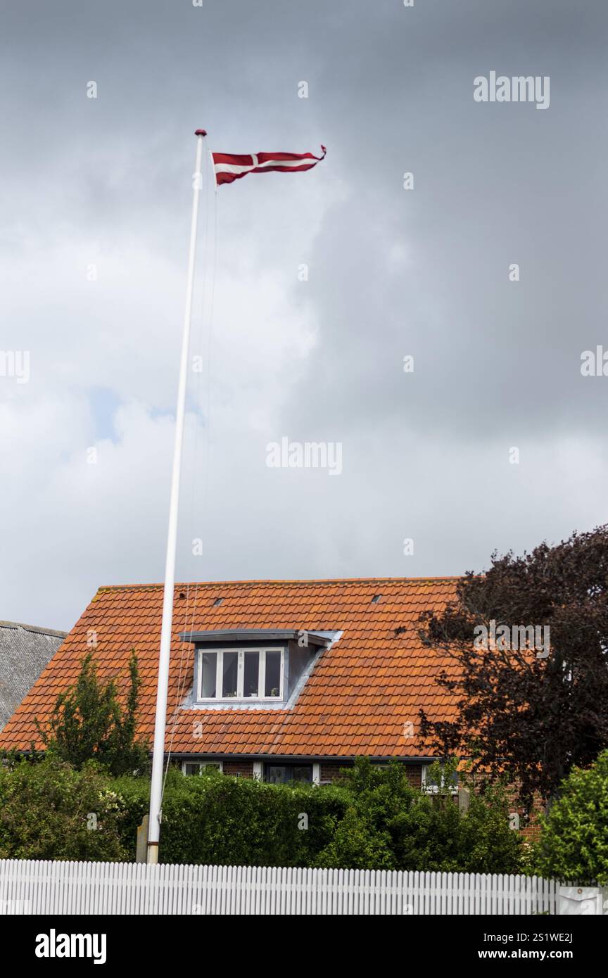 Beautiful views and details of Danish houses on the North Sea coast ...