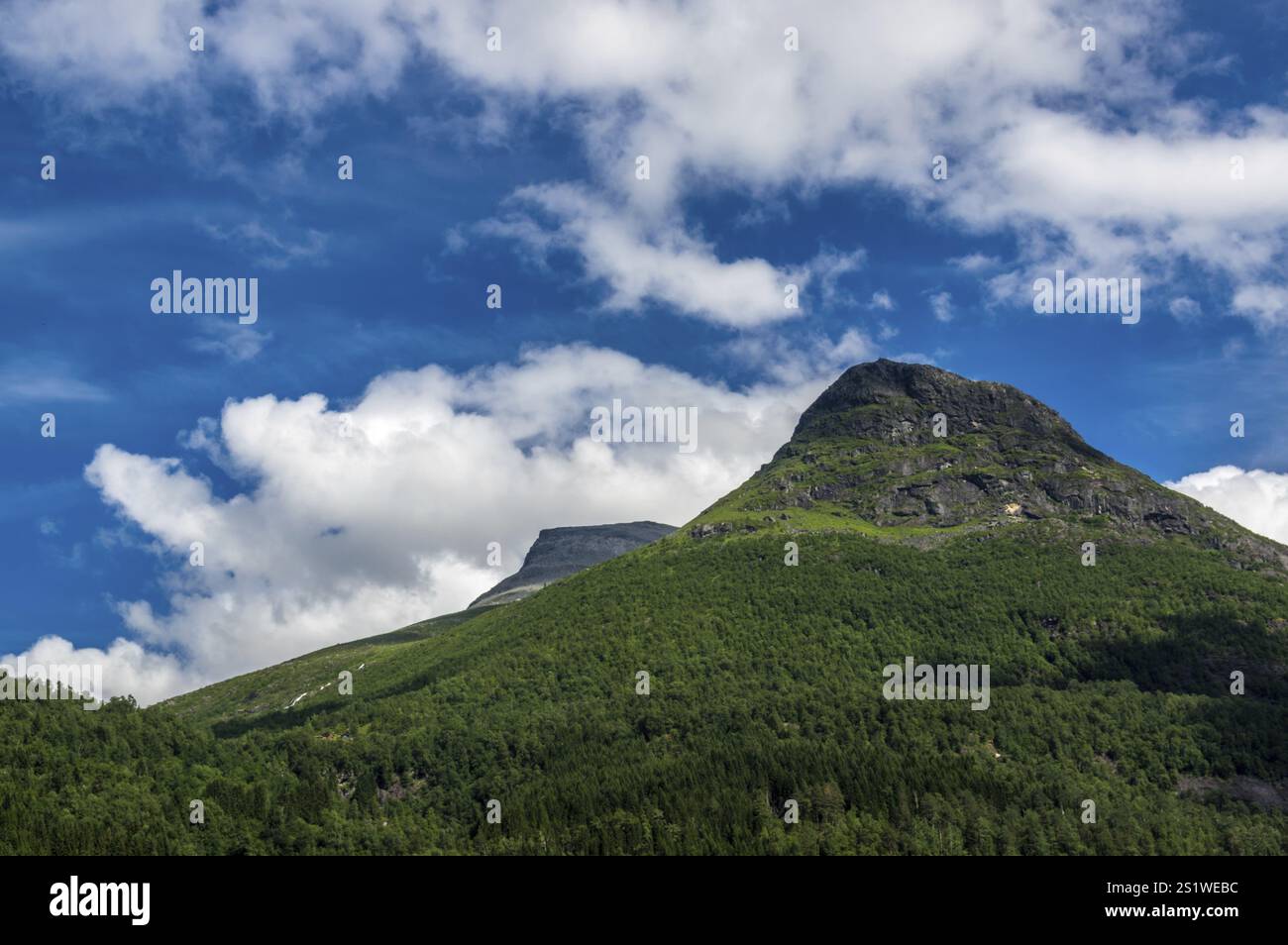 Beautiful landscape at the glacier lake in Loen in Norway during summer ...