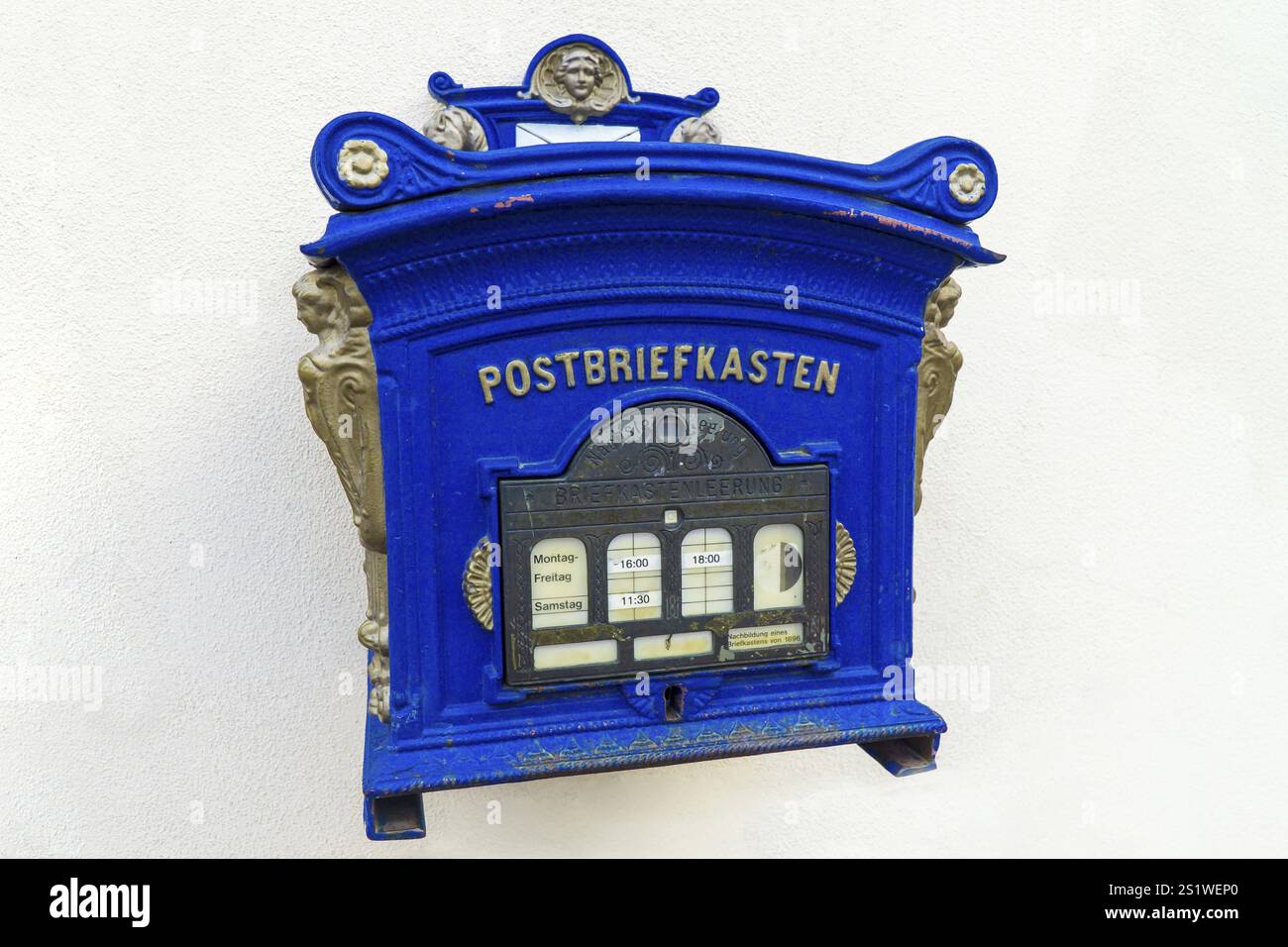 Antique Letter Box with German Letters -Post letter box Stock Photo - Alamy