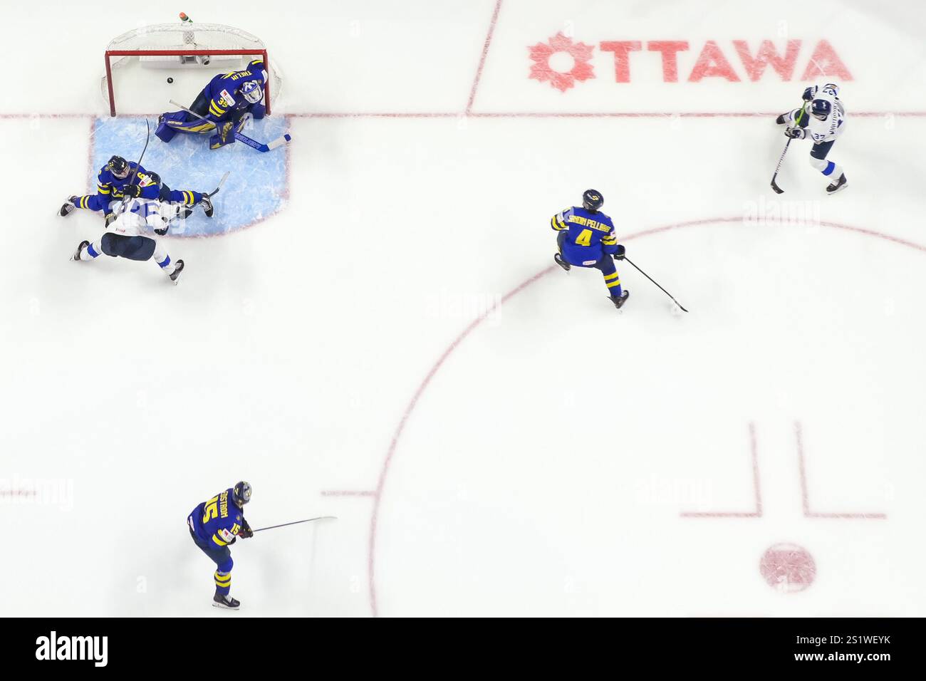 Rasmus Kumpulainen sees Benjamin Rautiainen of, Finland. , . score 4-3 ...