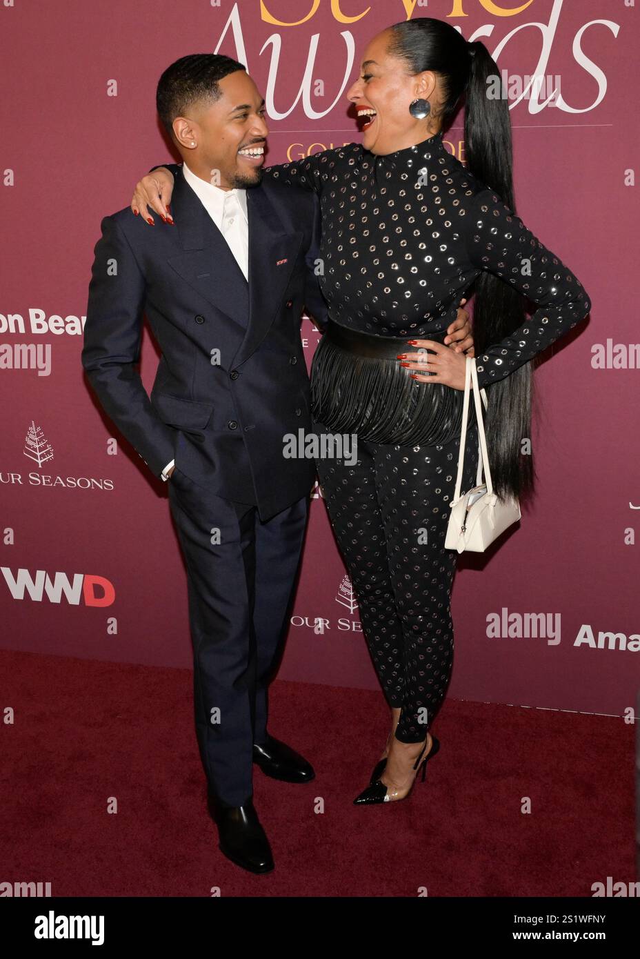 Beverly Hills, California, USA. 03rd Jan, 2025. Kelvin Harrison Jr. and Tracee Ellis Ross. 2025 ...