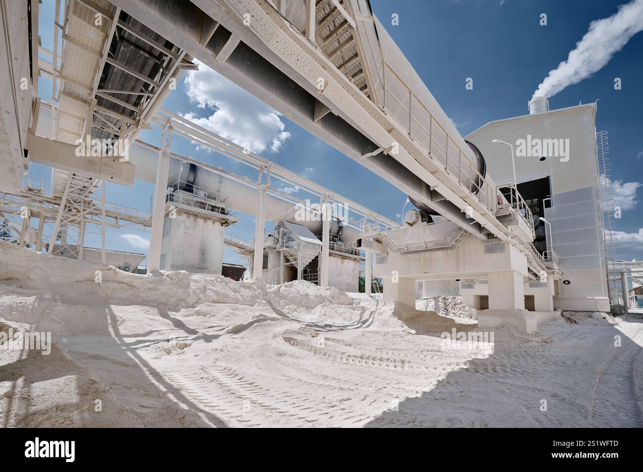 Building of combustion chamber of roasting rotary furnace Stock Photo ...