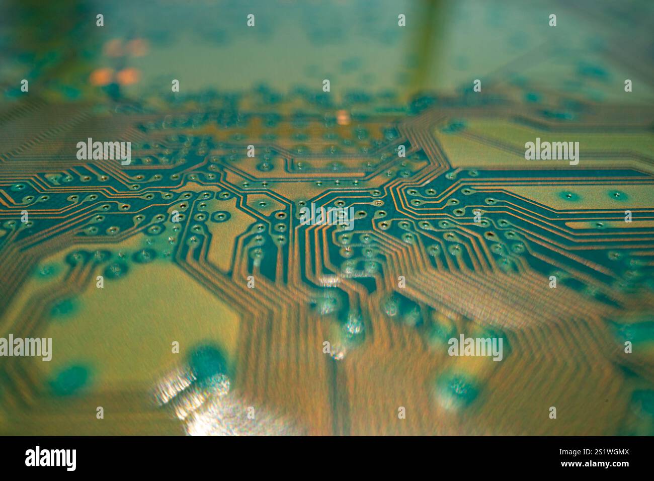 Circuit board. Technological electronic plate with roads and other ...