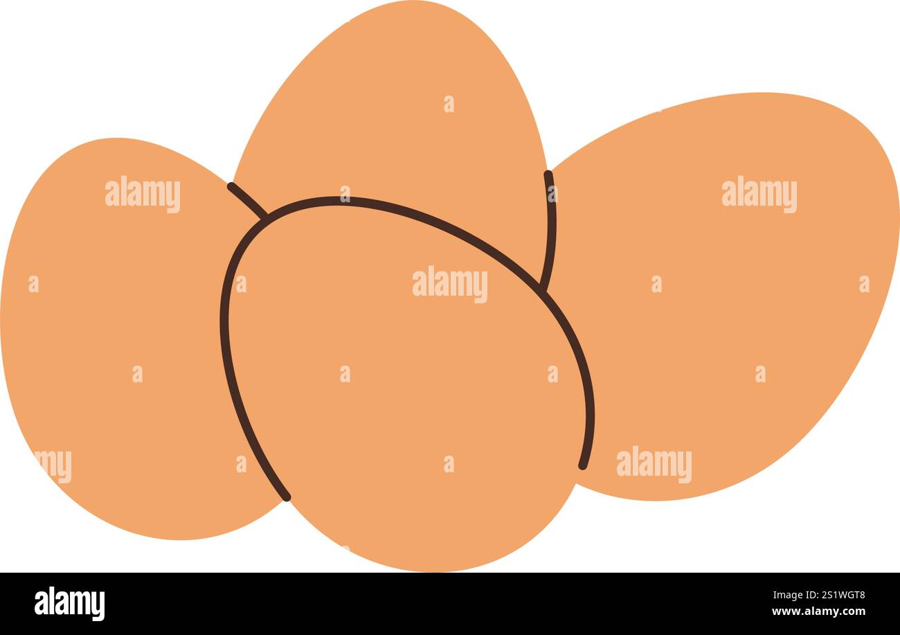 Chicken eggs. Organic farm chicken eggs. Vector illustration Stock ...