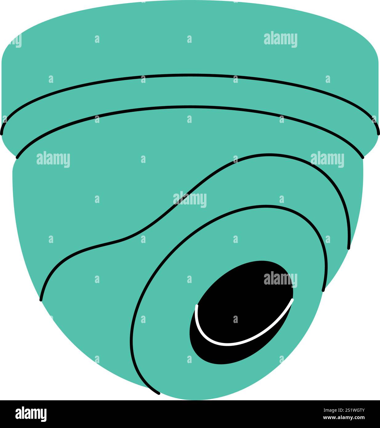 Fixed CCTV camera. Video surveillance. Vector illustration Stock Vector ...