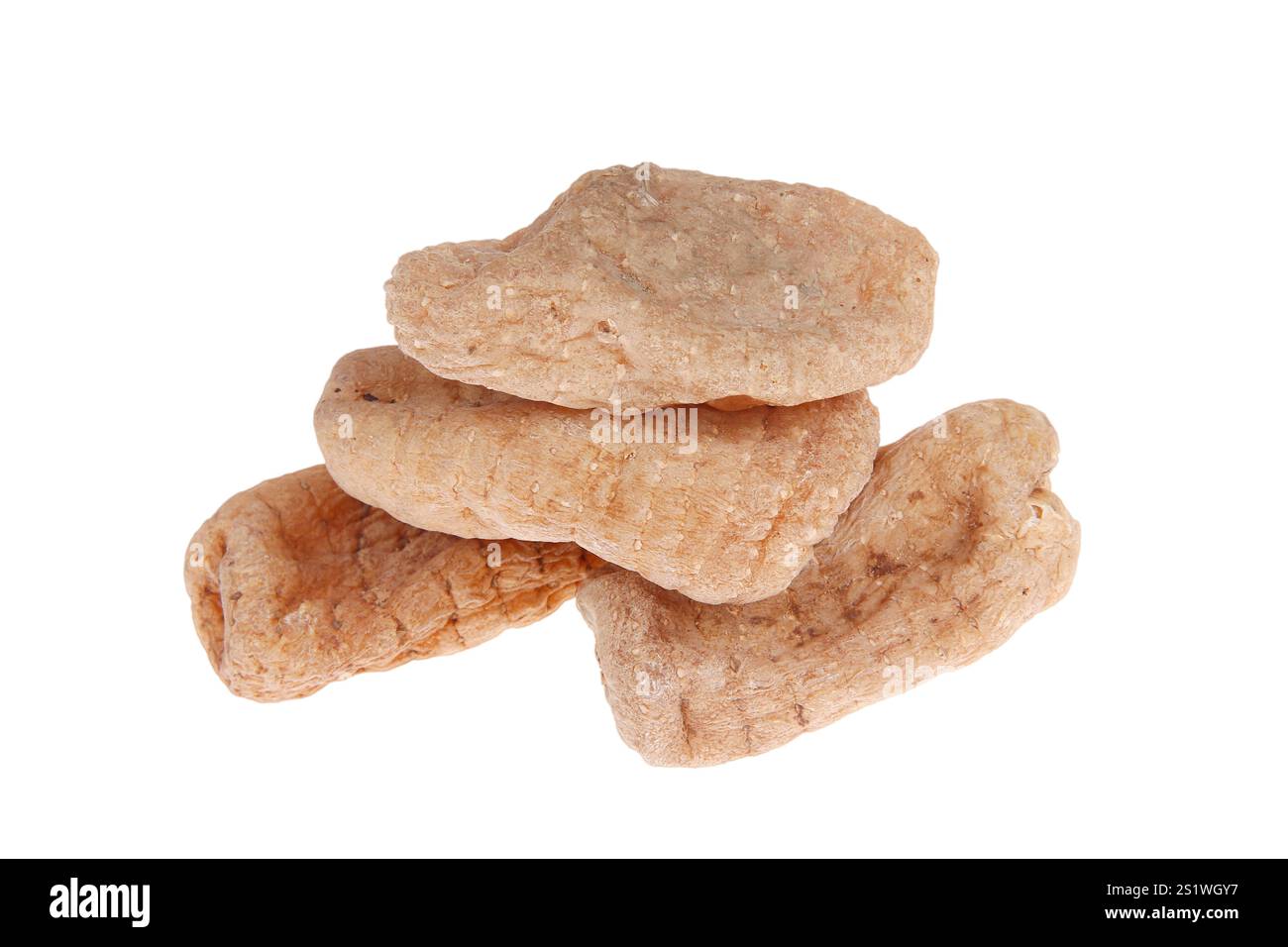 Tianma is isolated on a white background, with Chinese herbal medicine ...