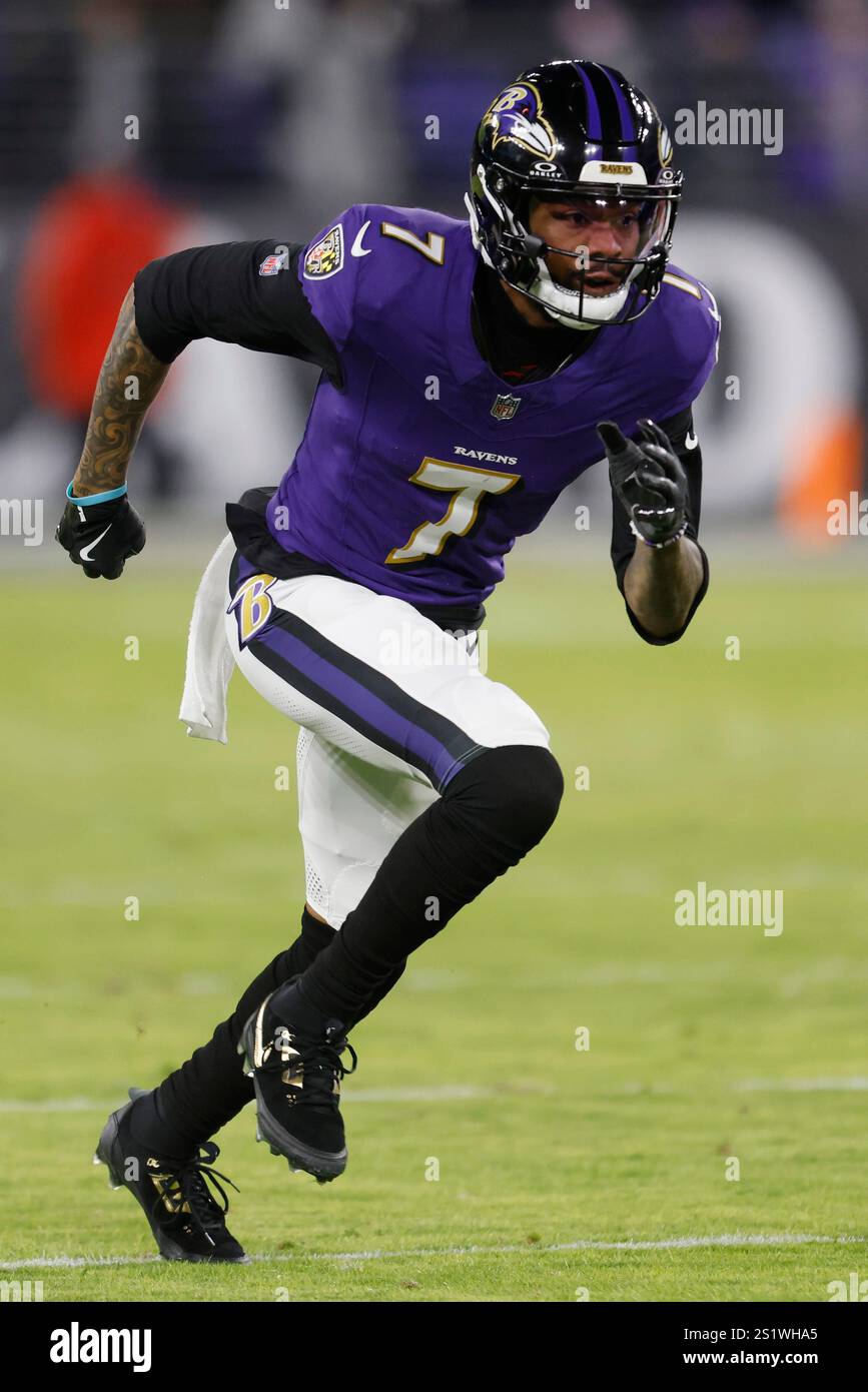 January 4, 2025: Baltimore Ravens wide receiver Rashod Bateman (7) in ...