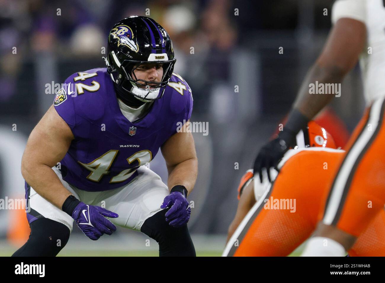 January 4, 2025: Baltimore Ravens fullback Patrick Ricard (42) in ...