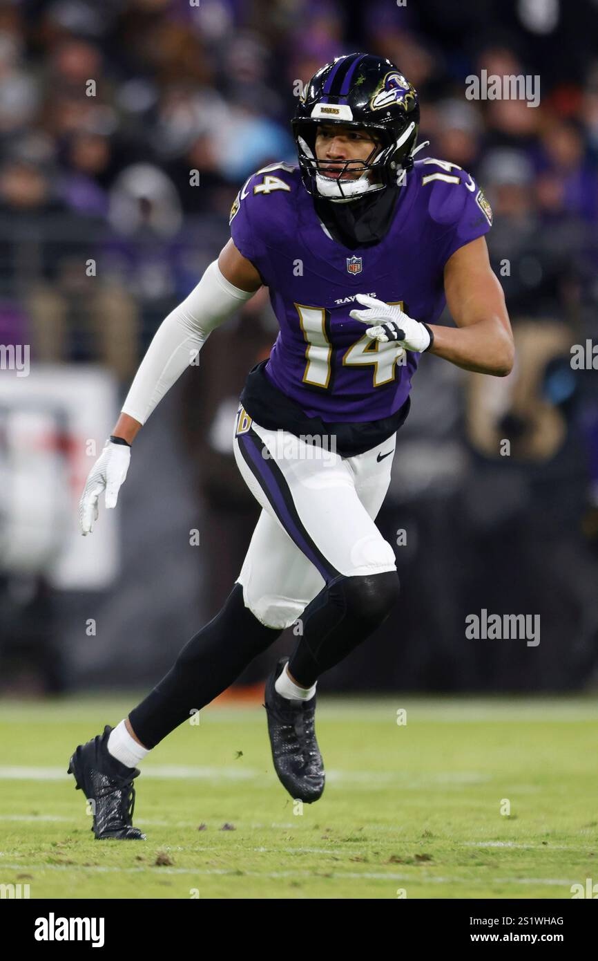 Baltimore, MD, USA. 4th Jan, 2025. Baltimore Ravens strong safety Kyle ...