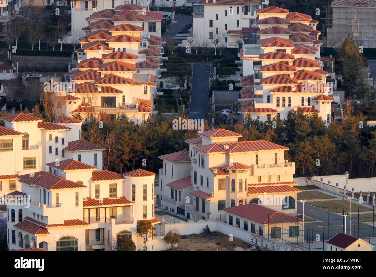 Yantai, China. 05th Jan, 2025. A villa real estate project is seen in ...