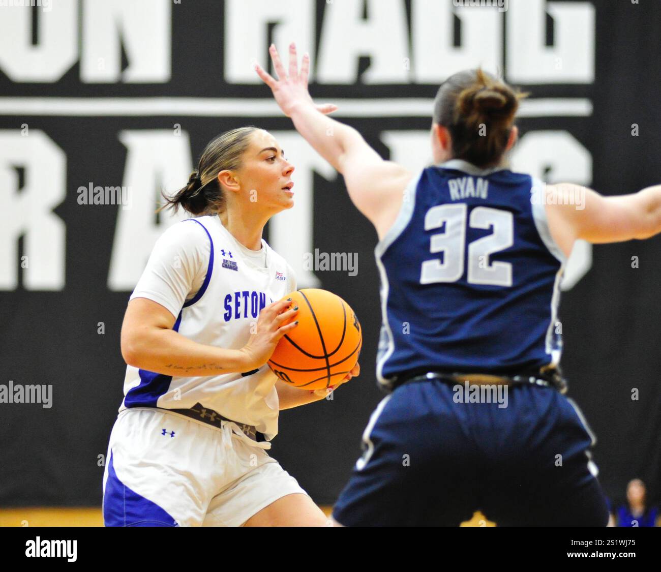 South Orange, USA. 04th Jan, 2025. Faith Masonius (3) controls the ball ...