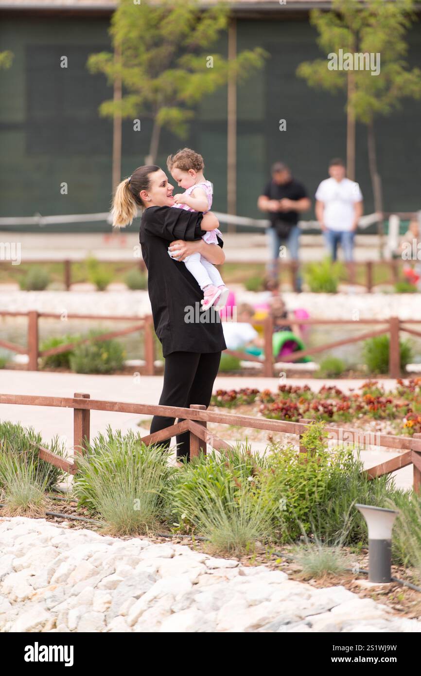 Joyful connection between mother hi-res stock photography and images ...