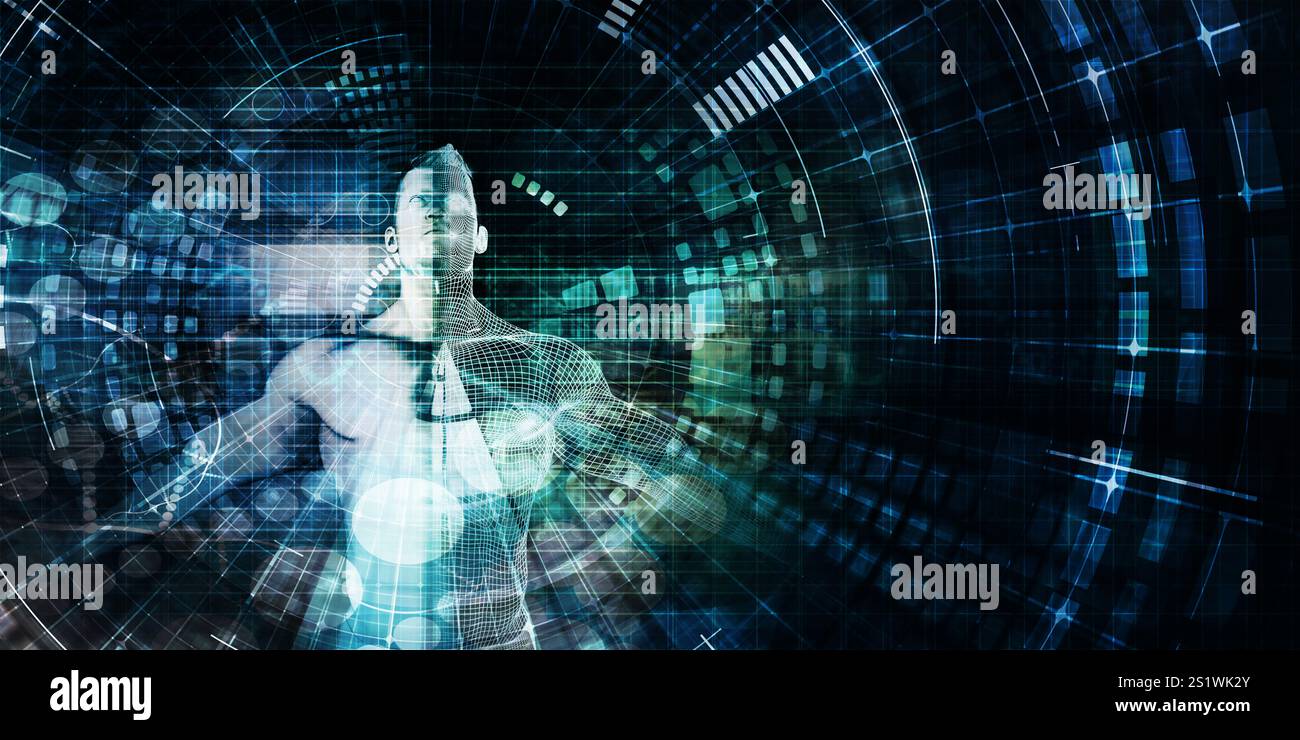 World Community as a Technology Concept Art Stock Photo - Alamy