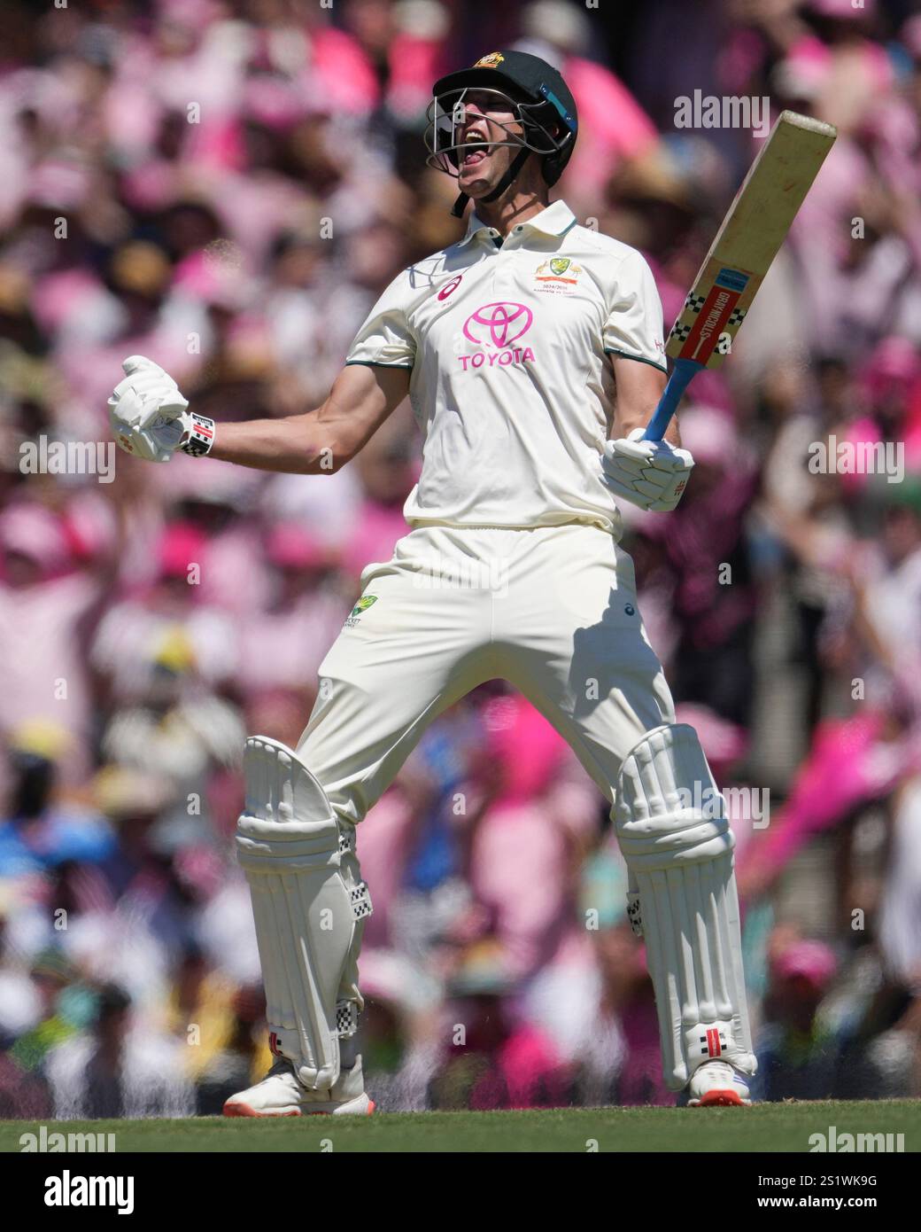 Australia's Beau Webster celebrates after hitting the winning runs ...