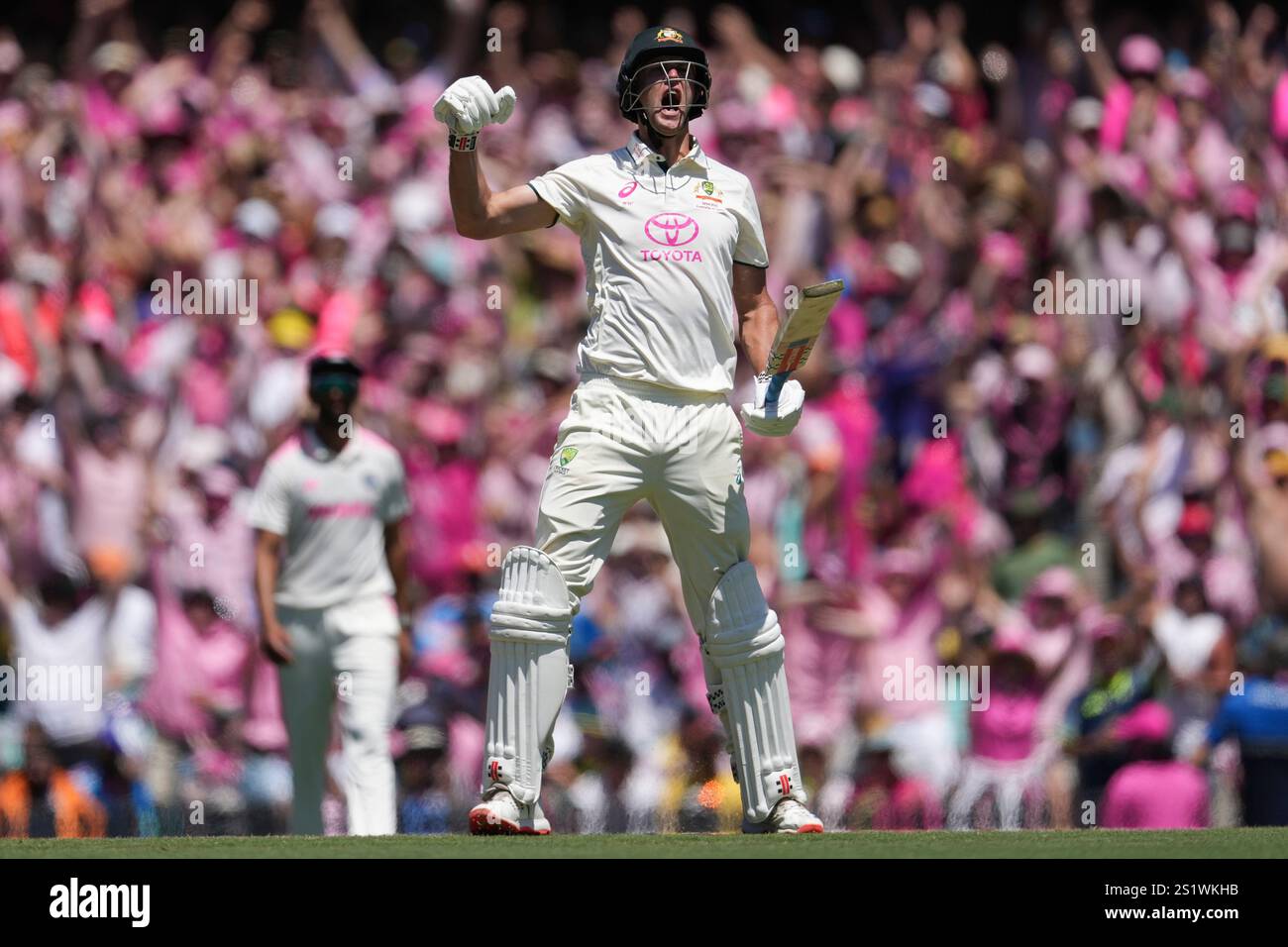 Australia's Beau Webster celebrates after hitting the winning runs ...
