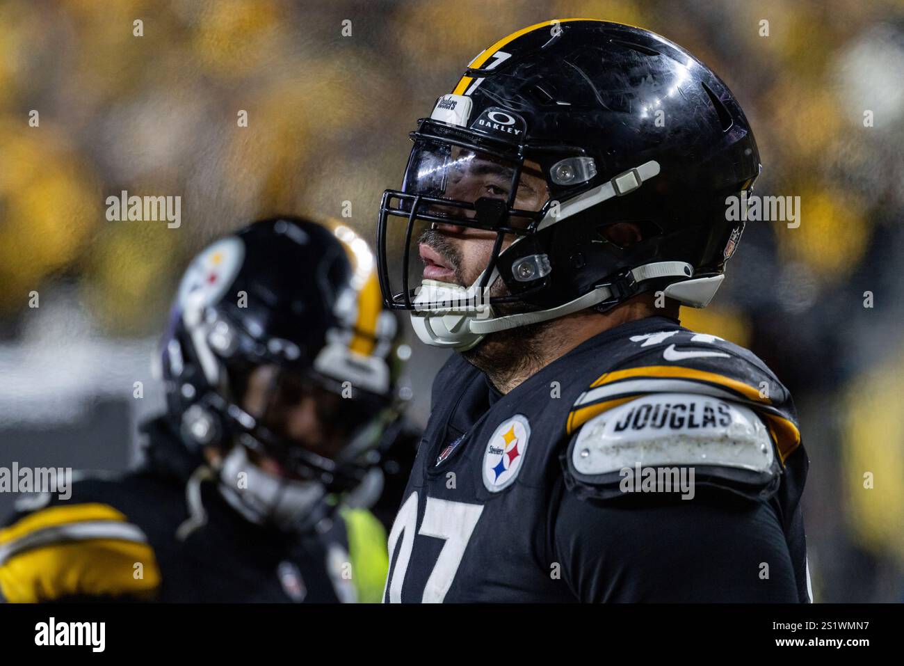 Pittsburgh Steelers defensive tackle Cameron Heyward (97) looks on ...