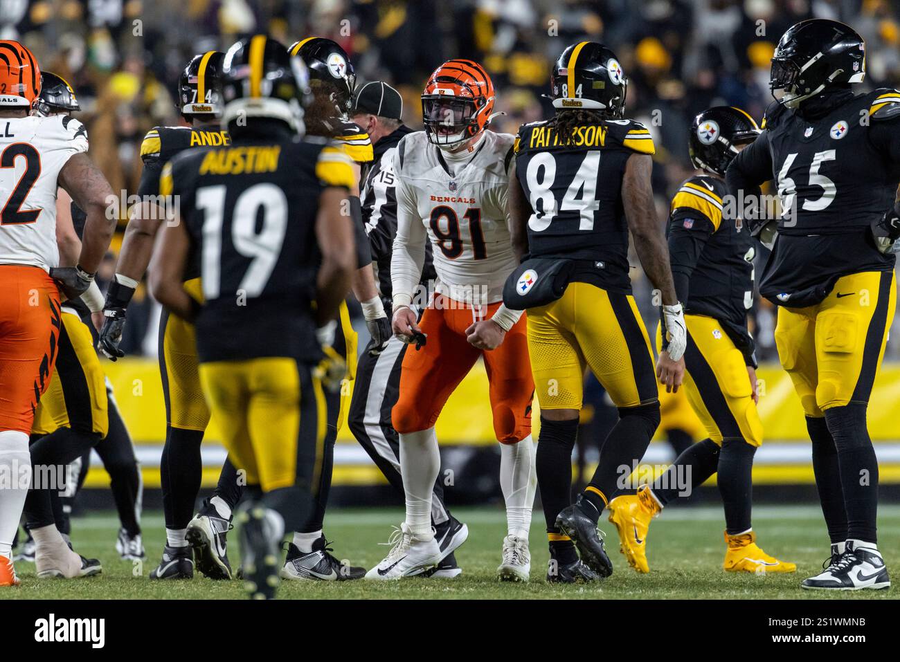 Cincinnati Bengals defensive end Trey Hendrickson (91) reacts after a ...