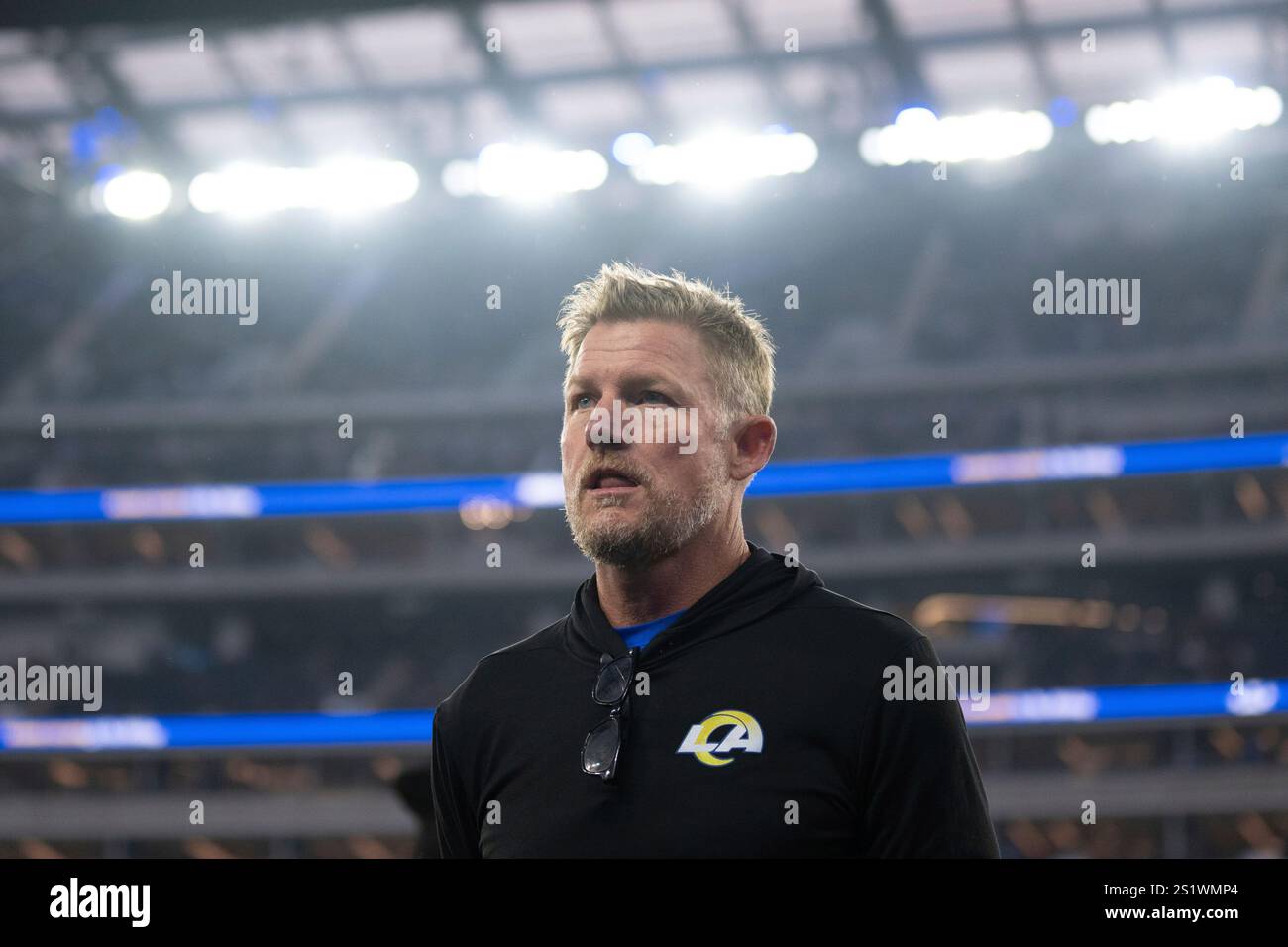 Los Angeles Rams general manager Les Snead walks back to the locker ...
