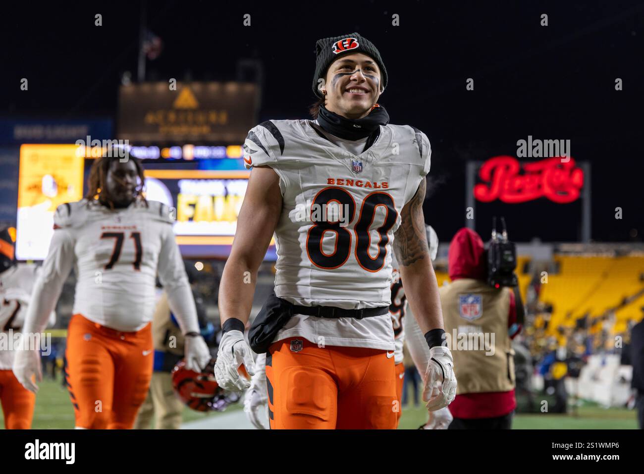 Cincinnati Bengals wide receiver Andrei Iosivas (80) walks off the ...