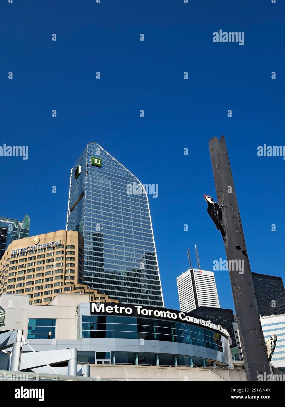 Toronto Canada / The Fastwurms Woodpecker Column Sculpture outside the ...