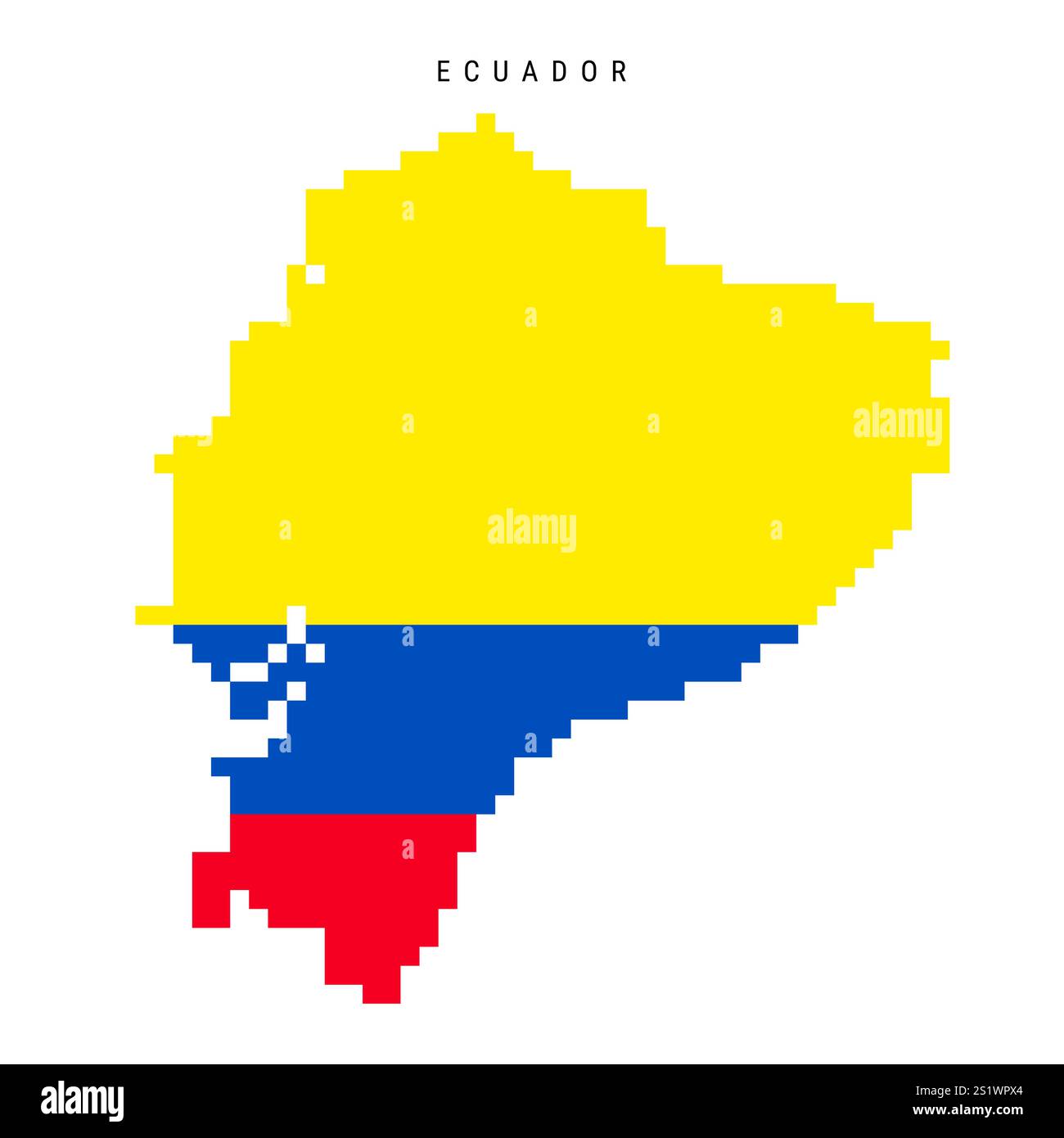 Ecuador pixel flag map icon. Flat vector illustration isolated on white Stock Vector Image & Art ...