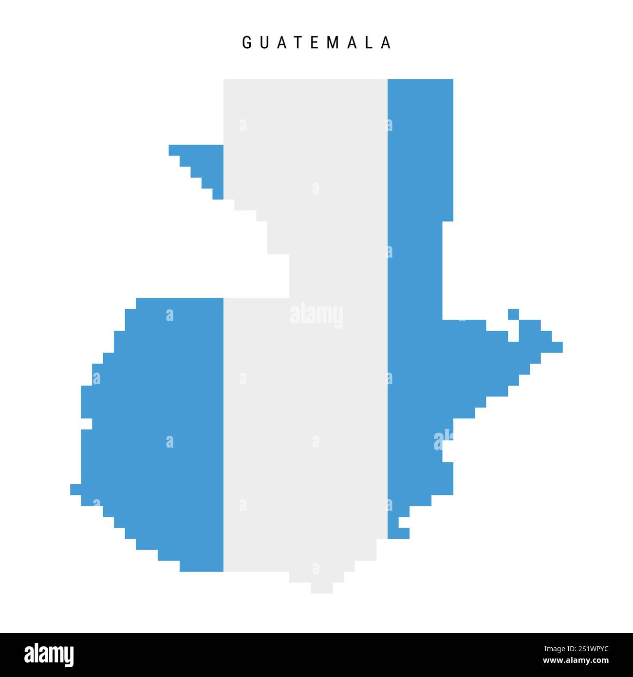 Guatemala pixel flag map icon. Flat vector illustration isolated on white Stock Vector Image ...