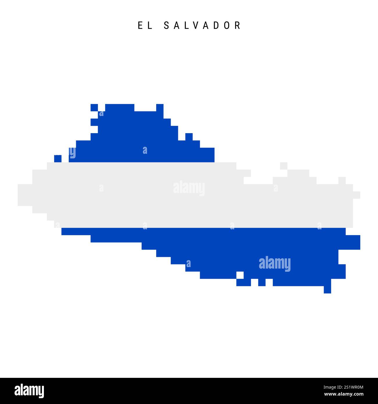 El Salvador pixel flag map icon. Flat vector illustration isolated on white Stock Vector Image ...
