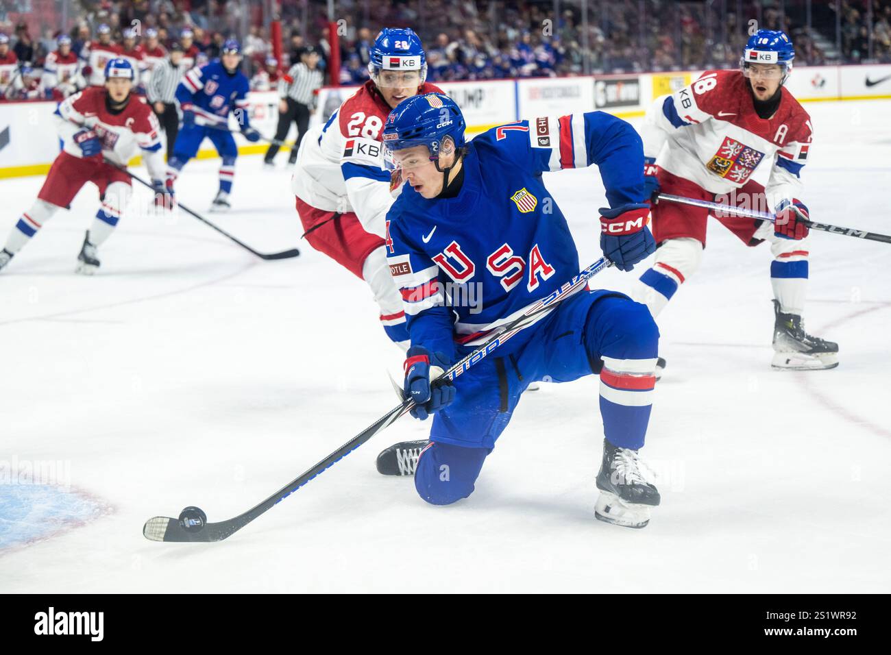 Brodie Ziemer of, USA. , . during the 2025 IIHF World Junior ...