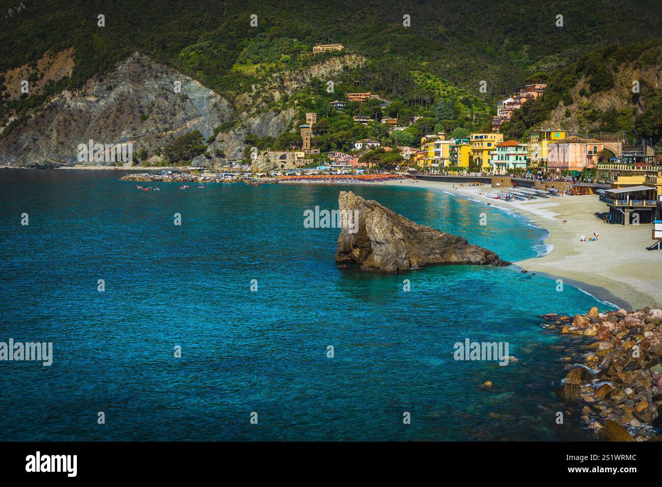 One of the most famous and visited beach on the Ligurian Riviera with ...