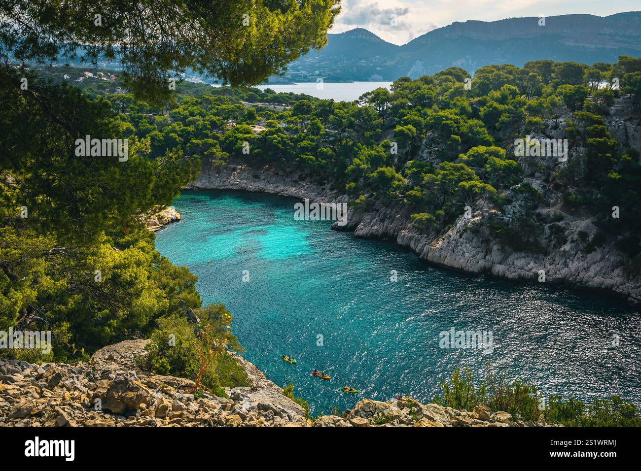 Beautiful viewpoint from the edge of the cliffs with picturesque ...