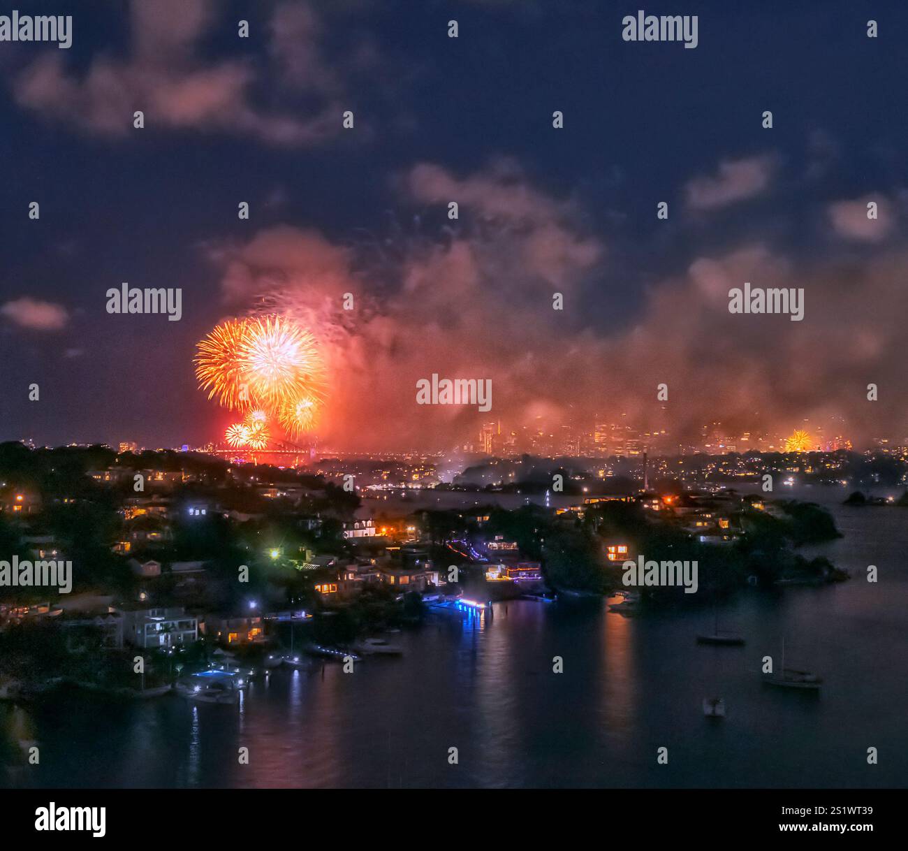 Clowe aerial view from Parramatta city to Sydney city CBD skyline at ...