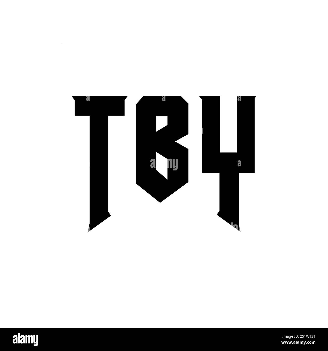 TBY letter logo design for technology company. TBY logo design black ...