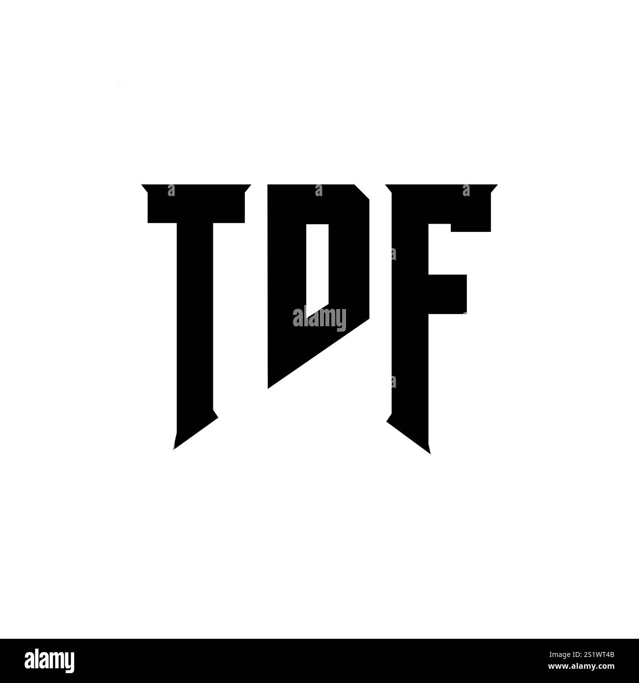 Tdf Letter Logo Design For Technology Company Tdf Logo Design Black And White Color Combination